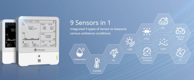 Sensor para Monitoreo de Ambientes Milesight 9 en 1 IoT